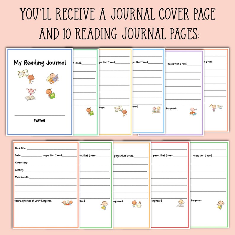 Printable Reading Journal for Kids - Kids Reading Journal - Kids ...