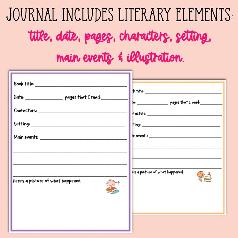 Printable Reading Journal for Kids - Kids Reading Journal - Kids ...