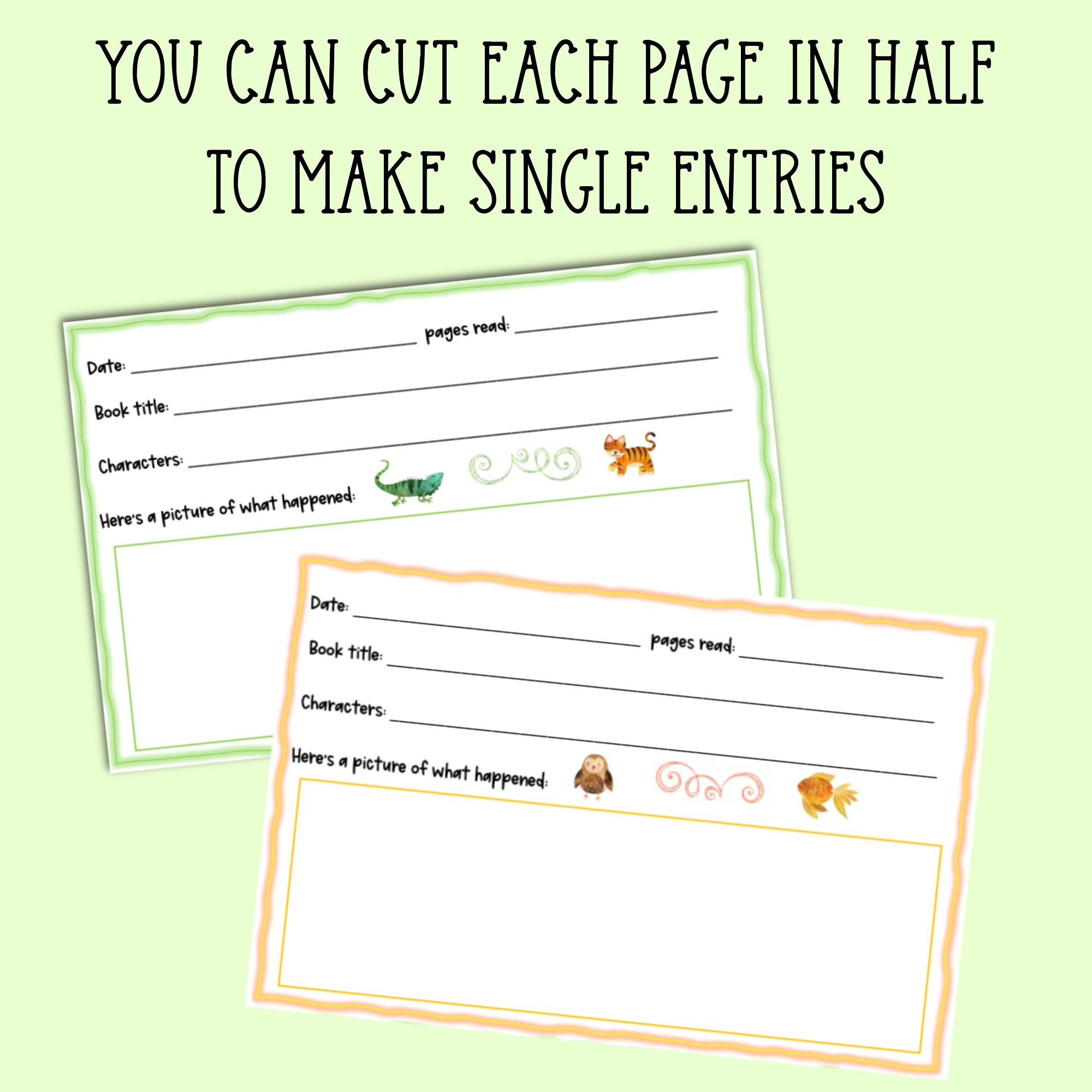 Printable Reading Journal for Kindergarten & First Grade - Reading Log ...