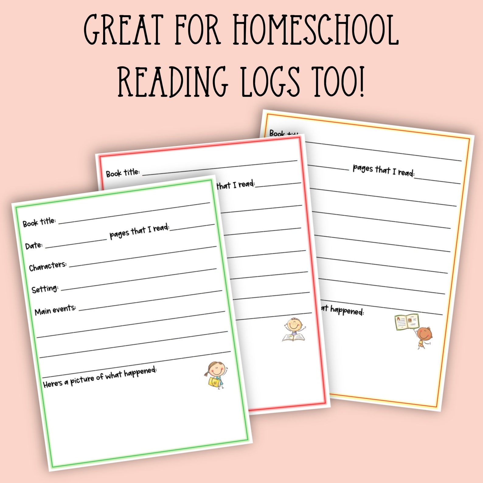 Printable Reading Journal for Kids - Kids Reading Journal - Kids ...