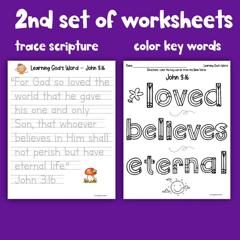 Bible Verse Tracing for Kids - Christian Worksheets for Kids ...