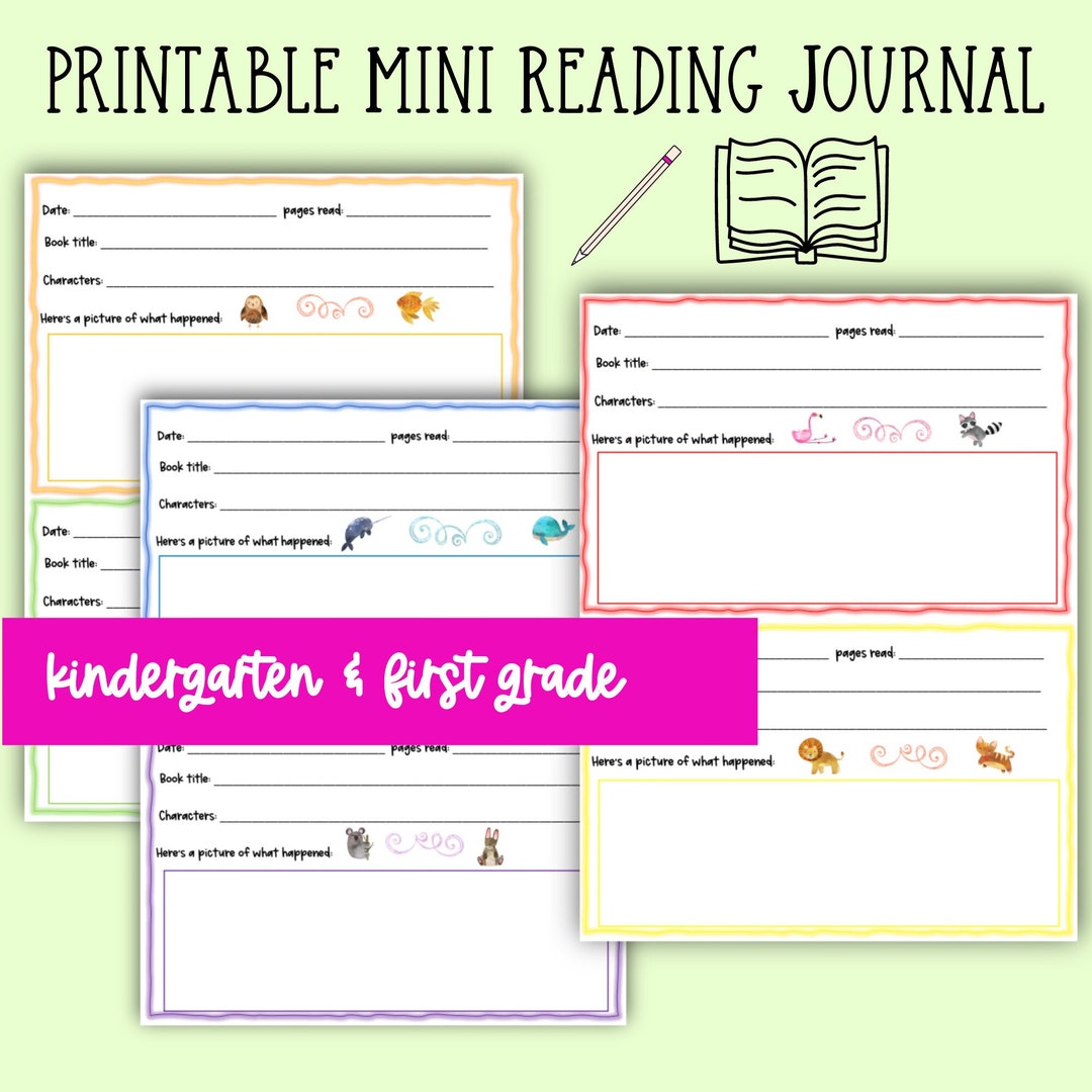 Printable Reading Journal for Kindergarten & First Grade - Reading Log ...