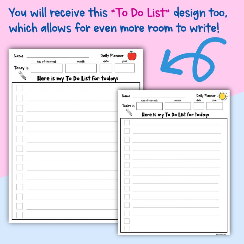 Basic Printable Elementary Student Planner - to Do List & Assignment ...