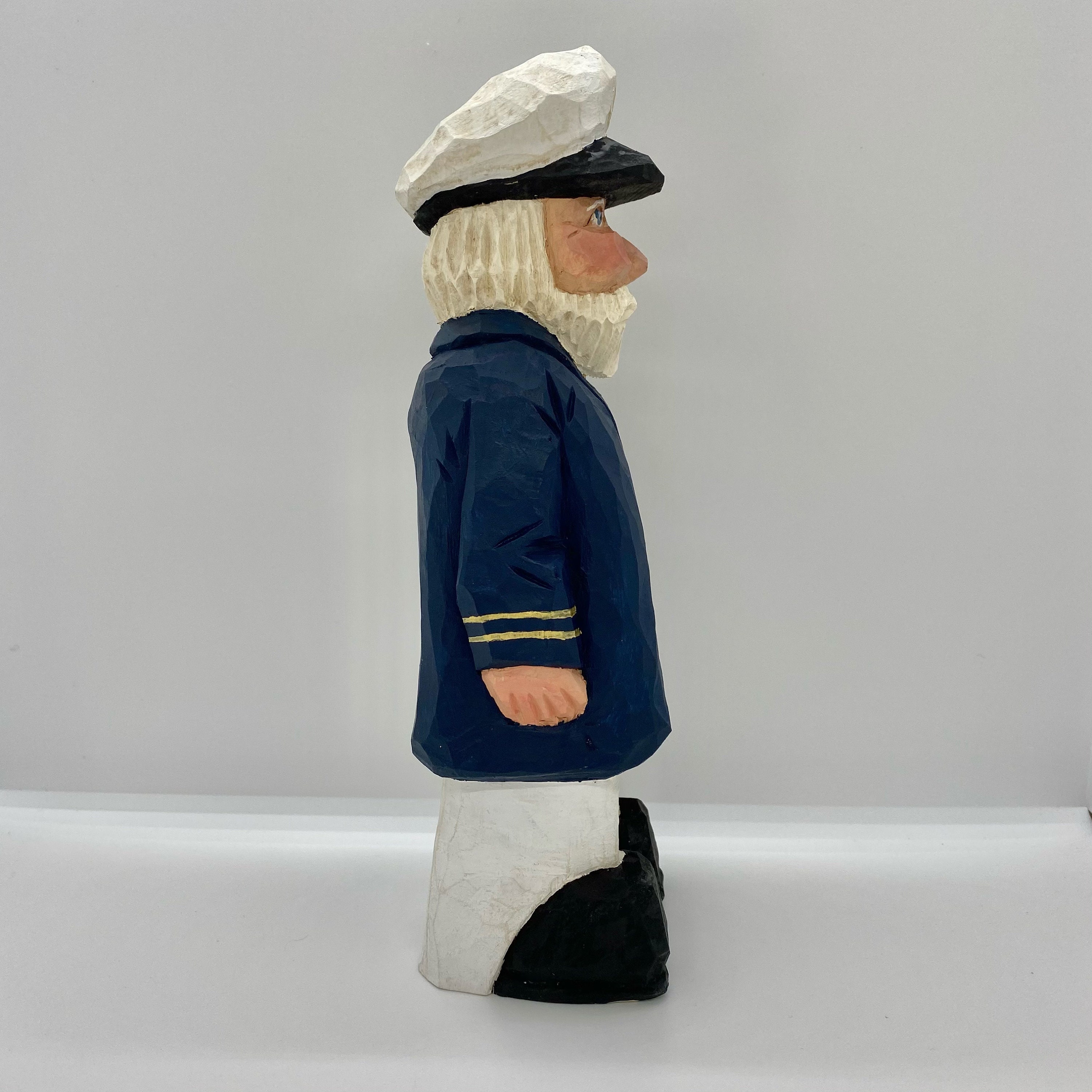 Sea Captain. Hand Carved Sea Faring Woodcarving. Year Round - Etsy