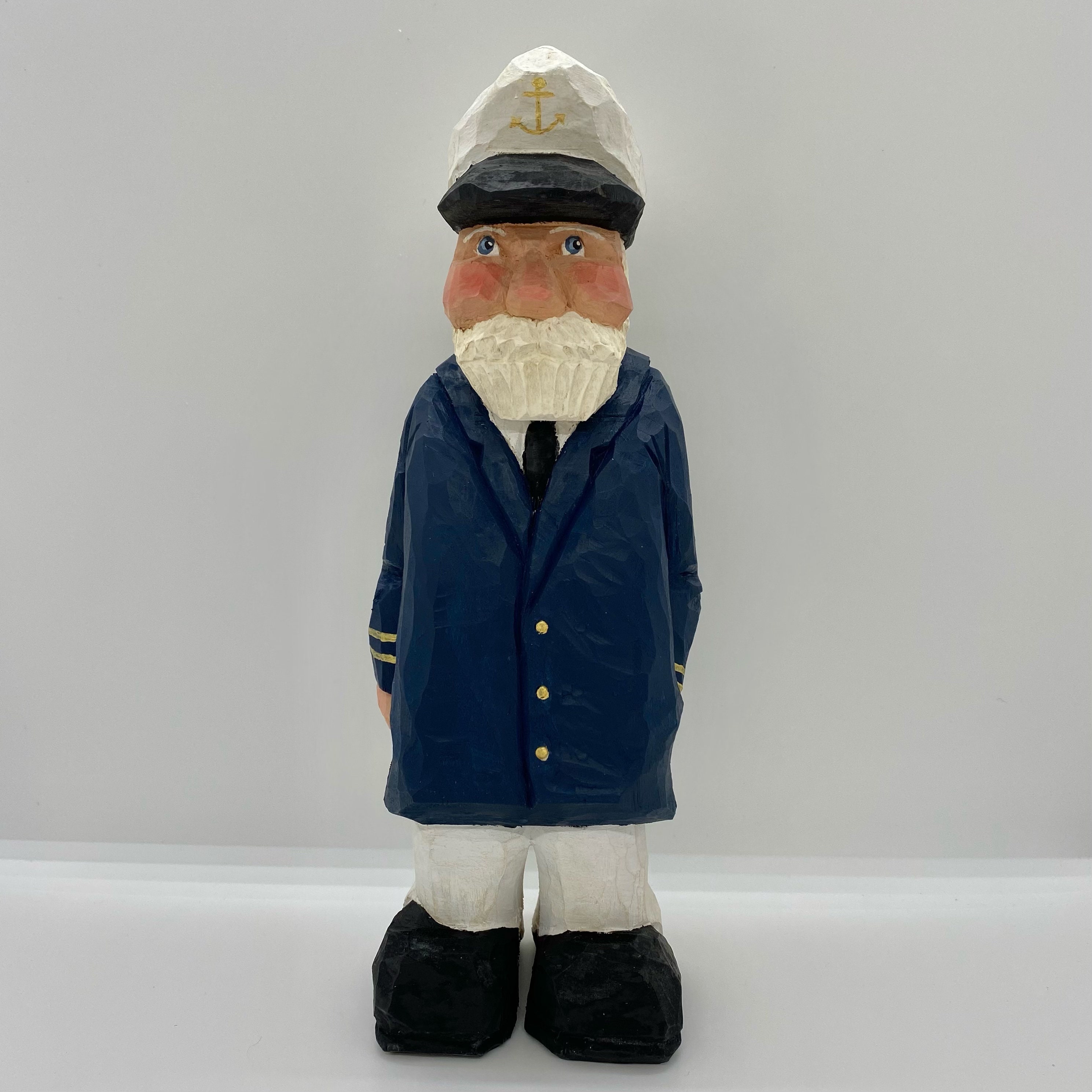 Sea Captain. Hand Carved Sea Faring Woodcarving. Year Round - Etsy