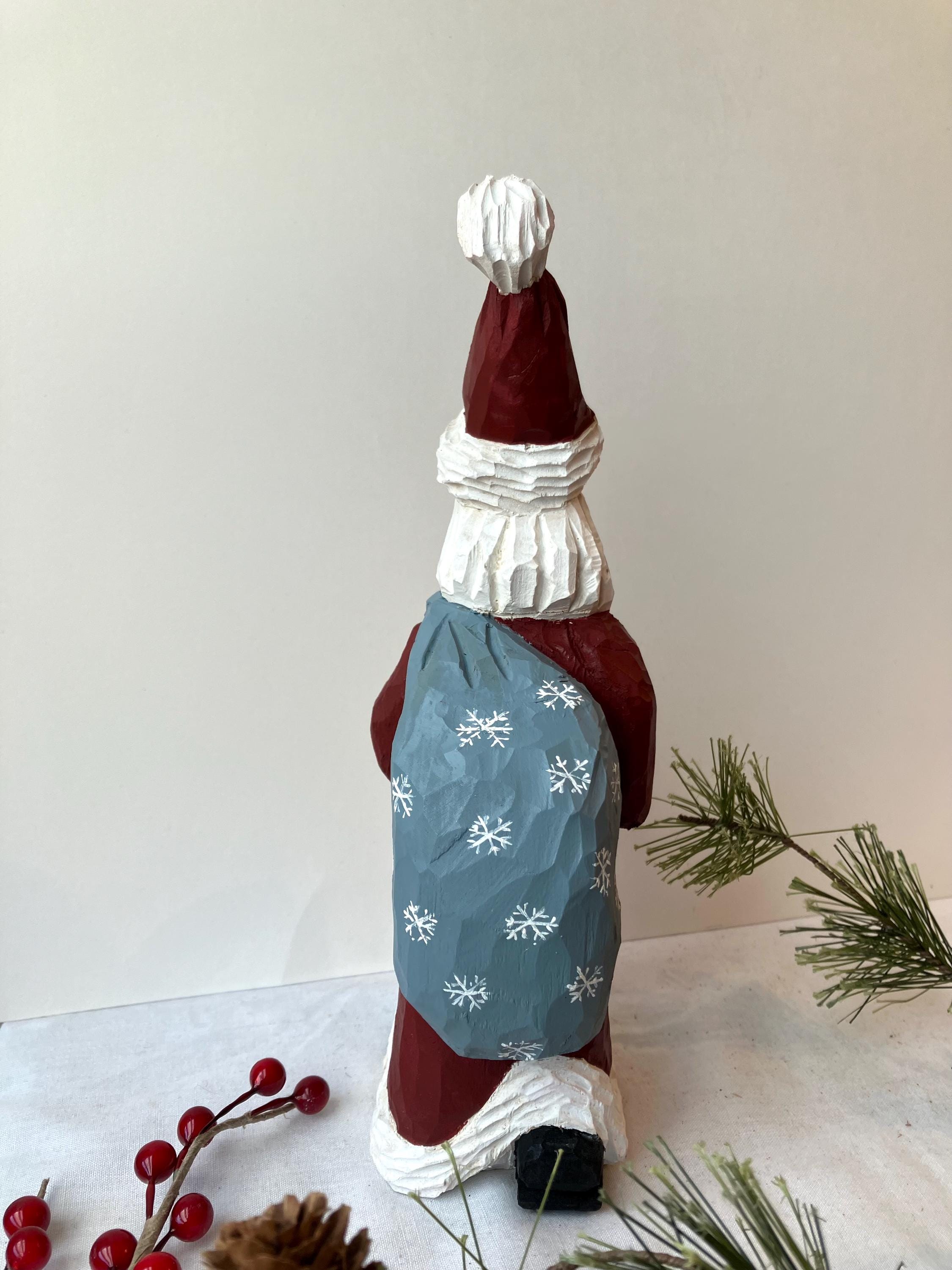 Old World Santa With Lantern and Pack. Hand Carved Collectible. Folk ...