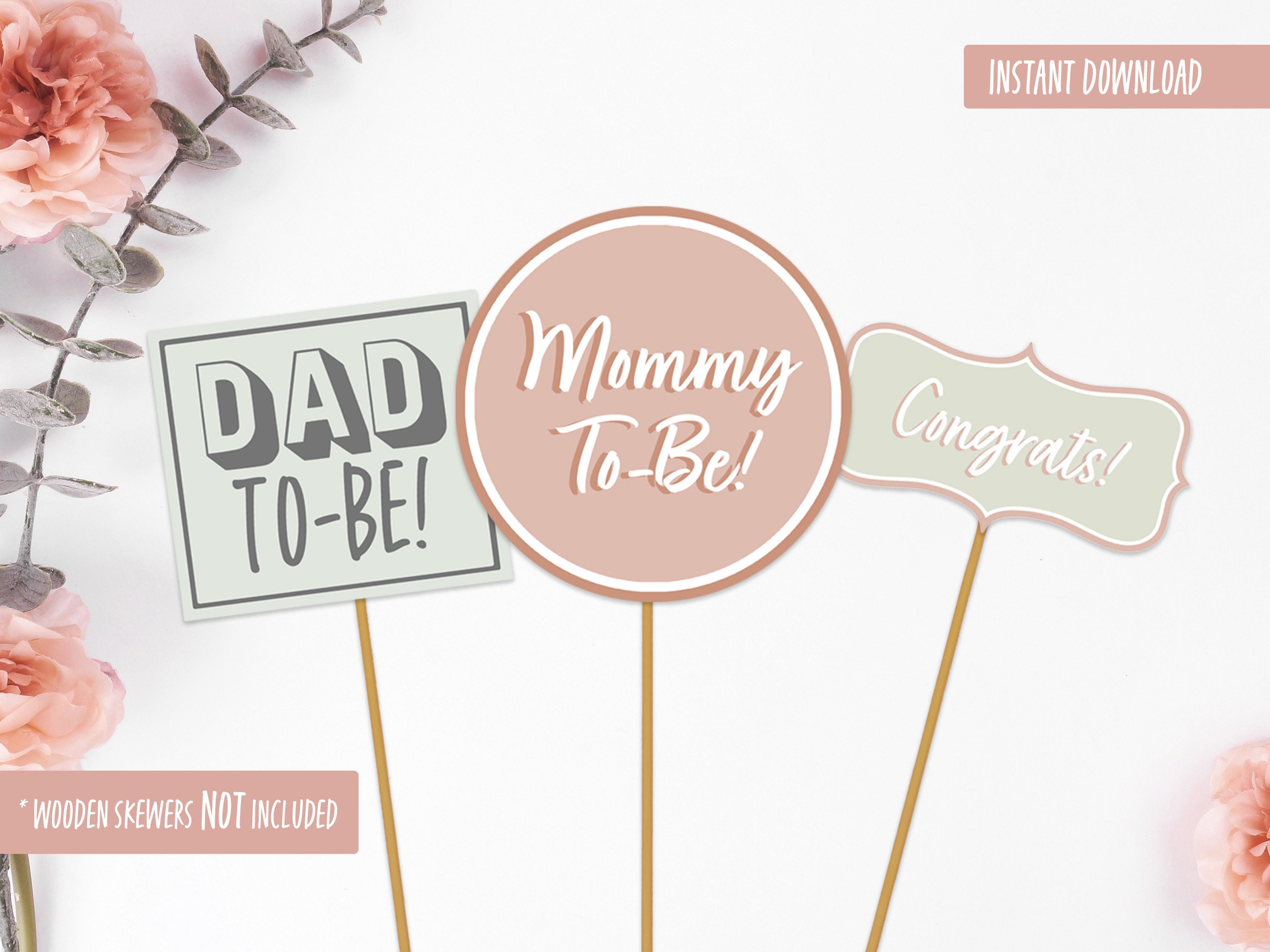 Boho Shower Photo Booth Props | the Perfect Baby Shower Activity for ...