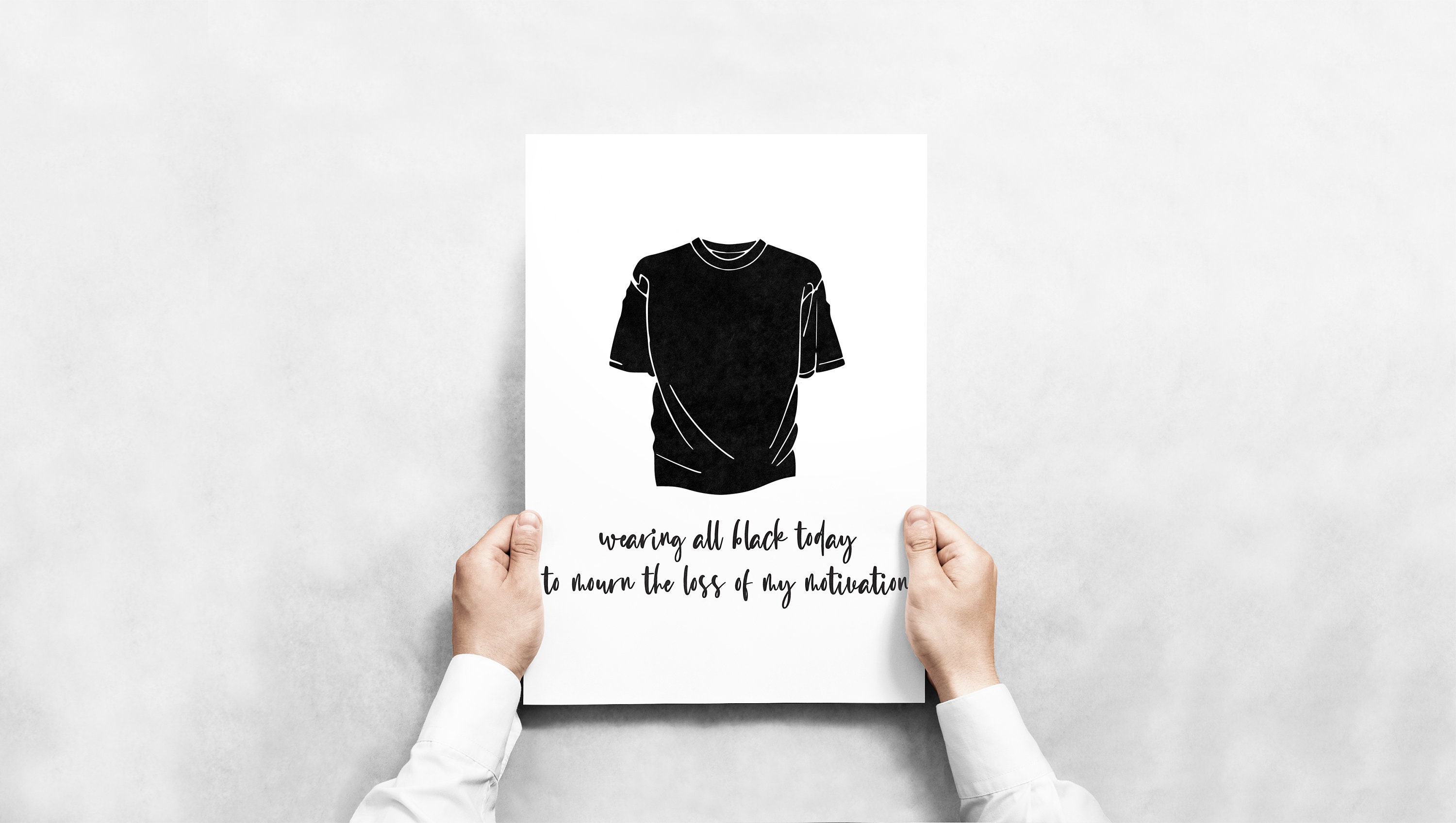 Wearing All Black Wall Art Print DIGITAL DOWNLOAD - Etsy