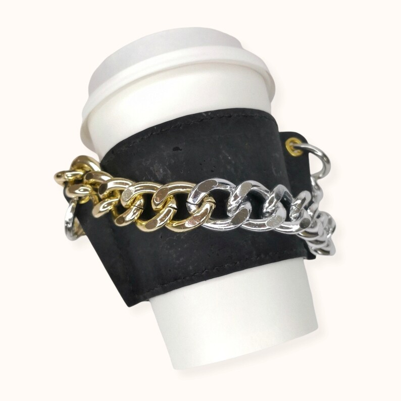 CORK Reusable Cupholder & Chain Handmade Coffee Cup Holder - Etsy UK