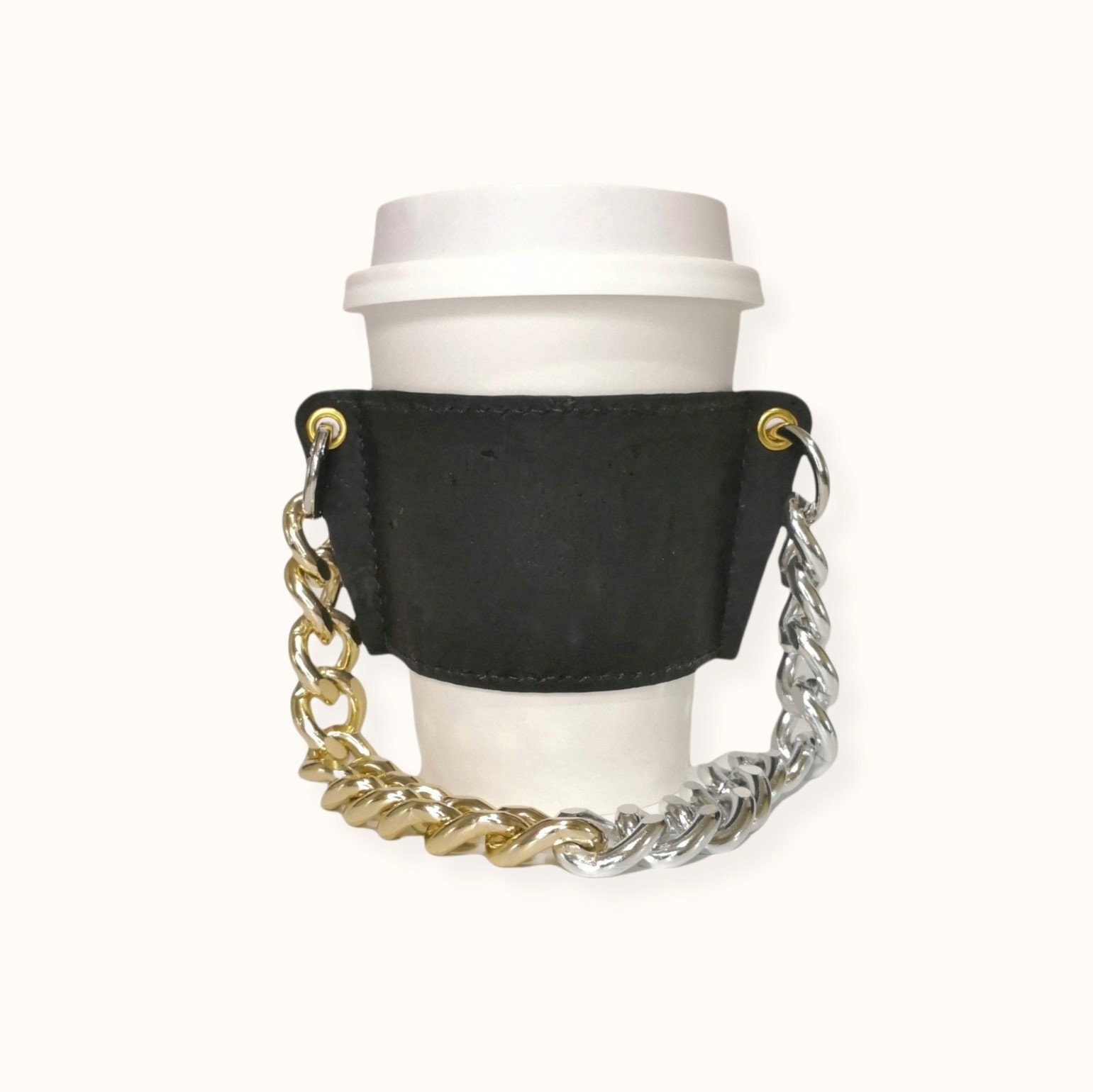 CORK Reusable Cupholder & Chain Handmade Coffee Cup Holder - Etsy UK