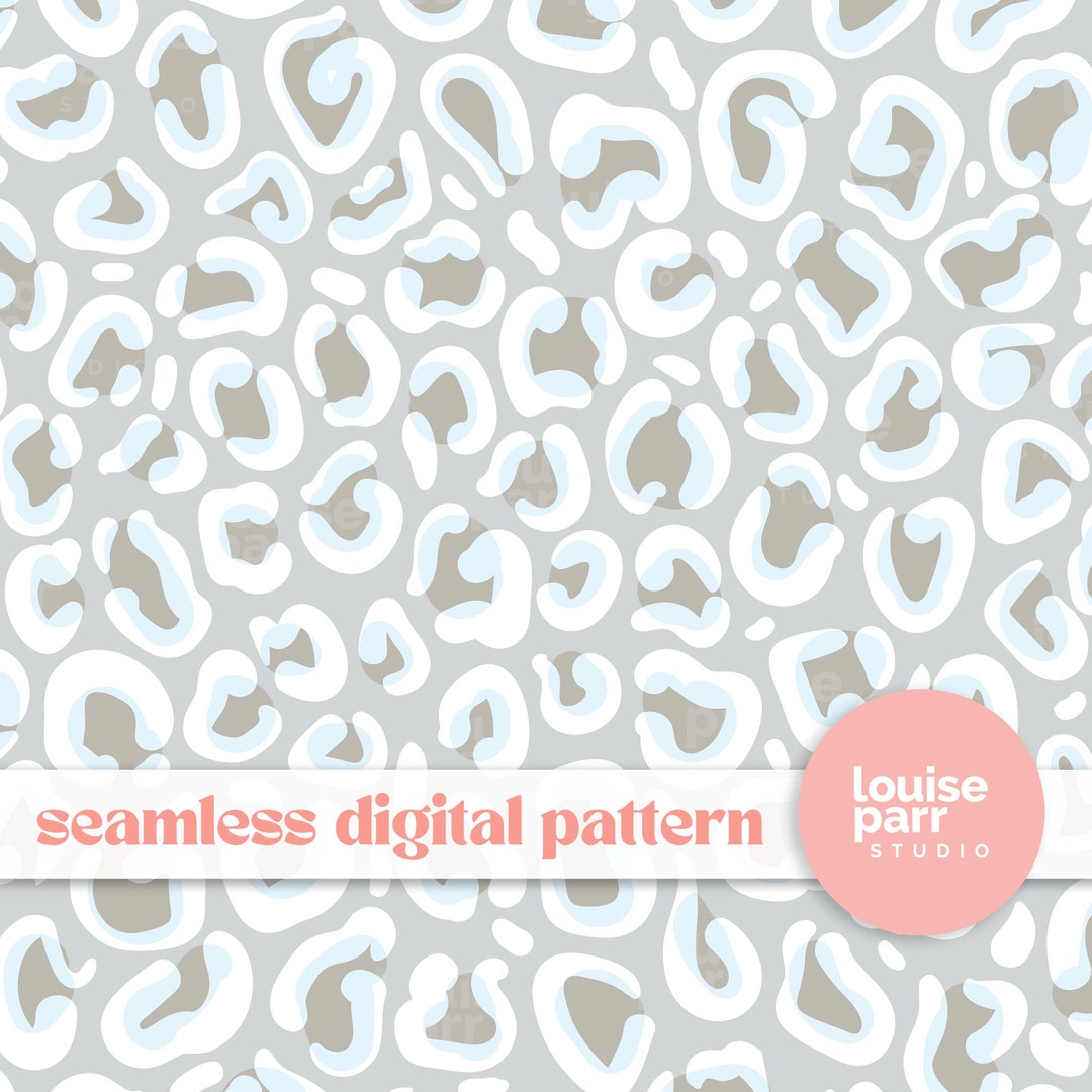 Tonal Leopard Print Seamless Pattern Digital Download, Repeating JPG ...