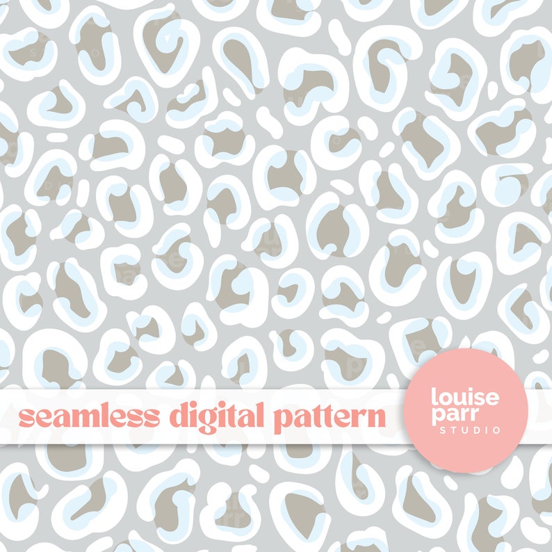 Tonal Leopard Print Seamless Pattern Digital Download, Repeating JPG ...