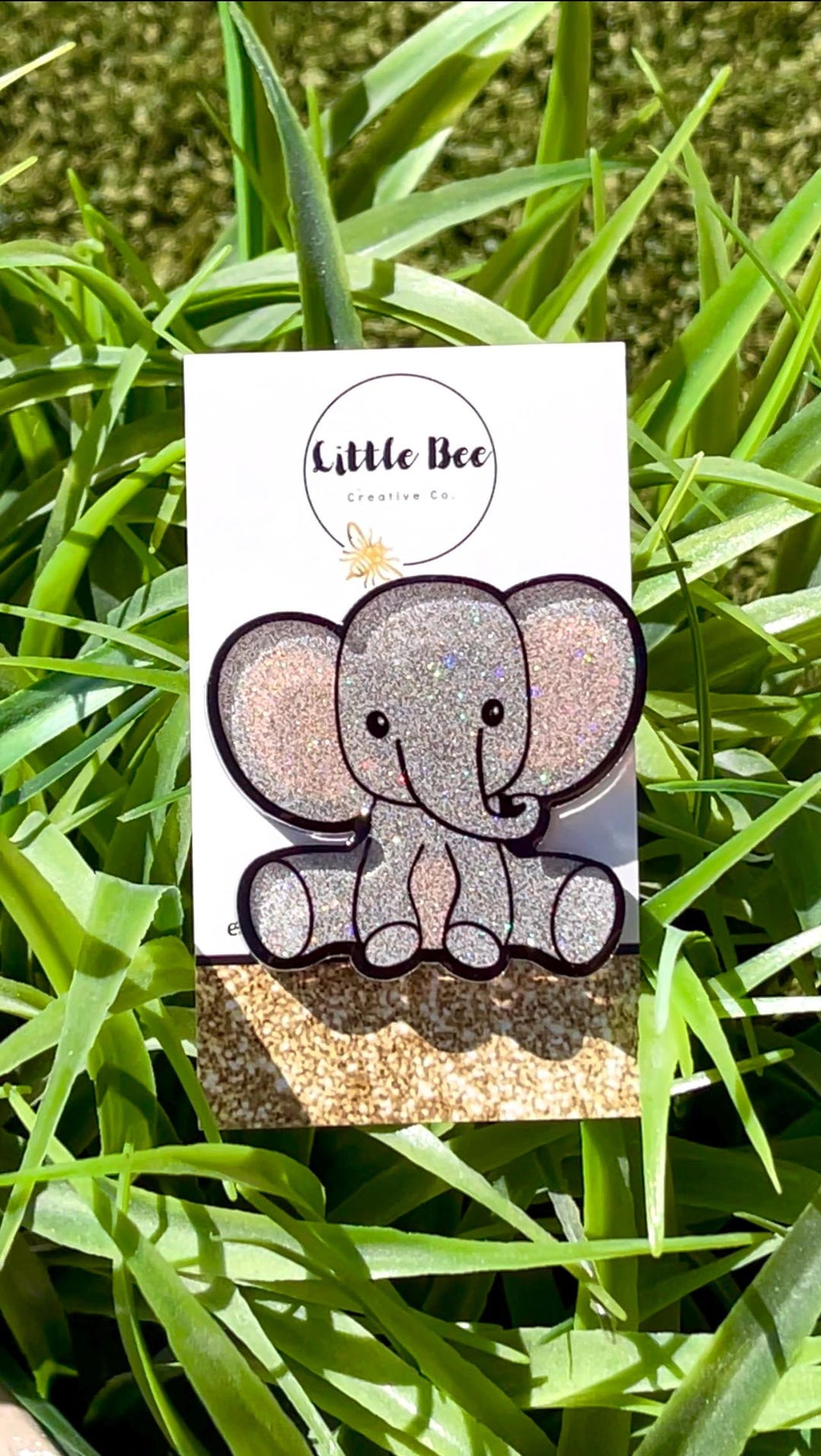Baby Elephant Badge Reel, Elephant Badge Reel, Glitter Badge Reel ...