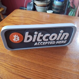 Bitcoin Accepted Here Sign! - Etsy