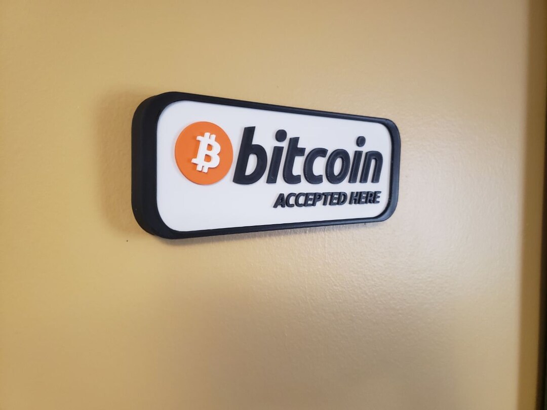 Bitcoin Accepted Here Sign - Etsy