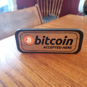 Bitcoin Accepted Here Sign! - Etsy