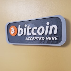 Bitcoin Accepted Here Sign! - Etsy