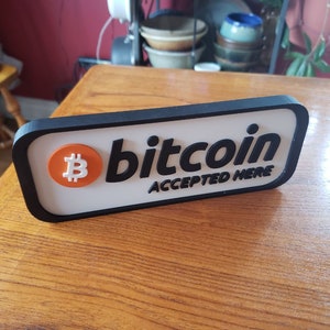 Bitcoin Accepted Here Sign - Etsy