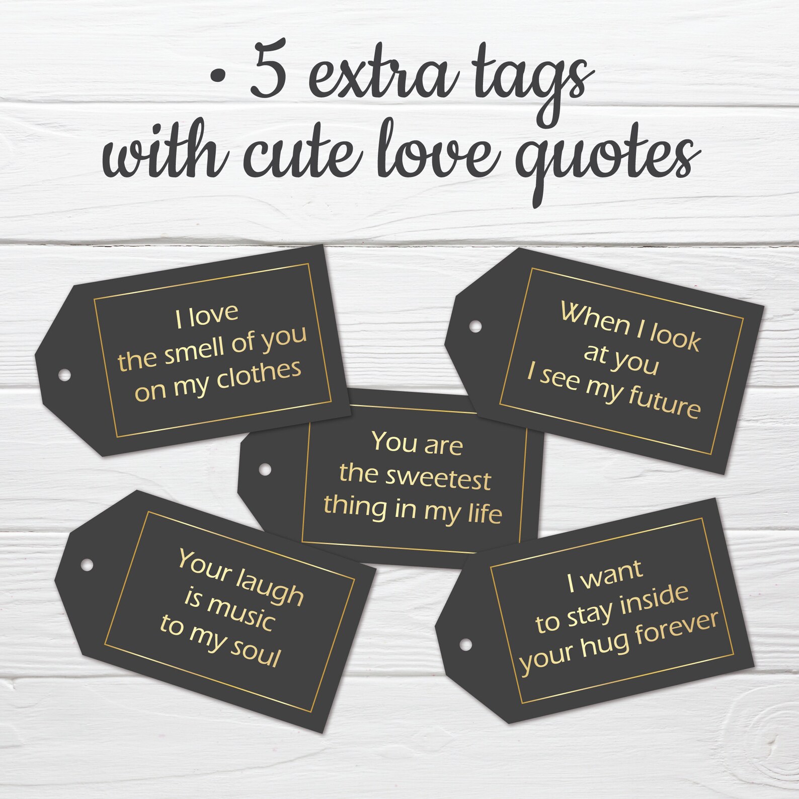 5 Senses Gift Tags Printable Black and Gold Present Labels - Etsy