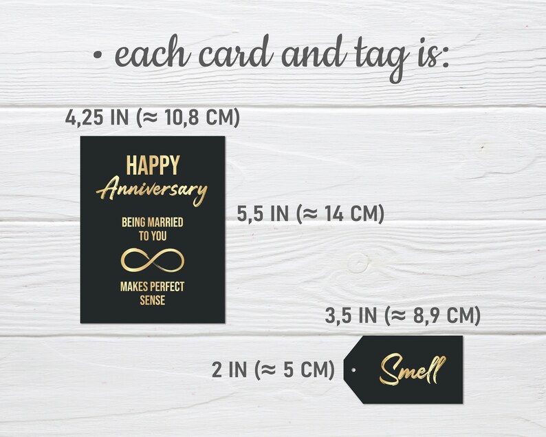 5 Senses Anniversary Gift Tags, Printable Black and Gold Gift Labels ...