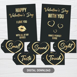 5 Senses Valentine's Tags – Printable Gift Labels - Valentine's Day ...