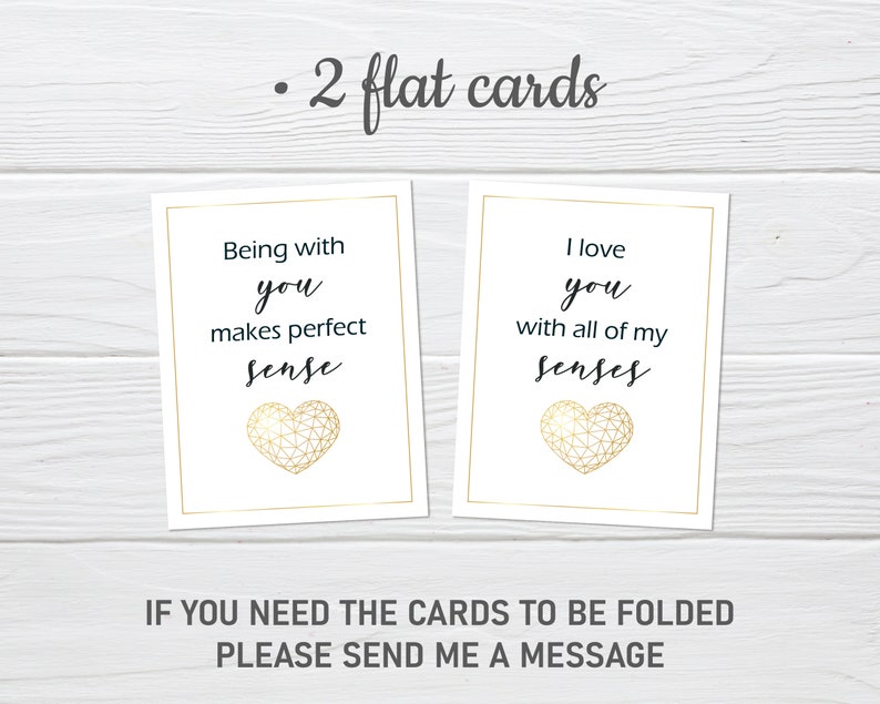 5 Senses Gift Tags, Printable Love You With All Senses Card ...