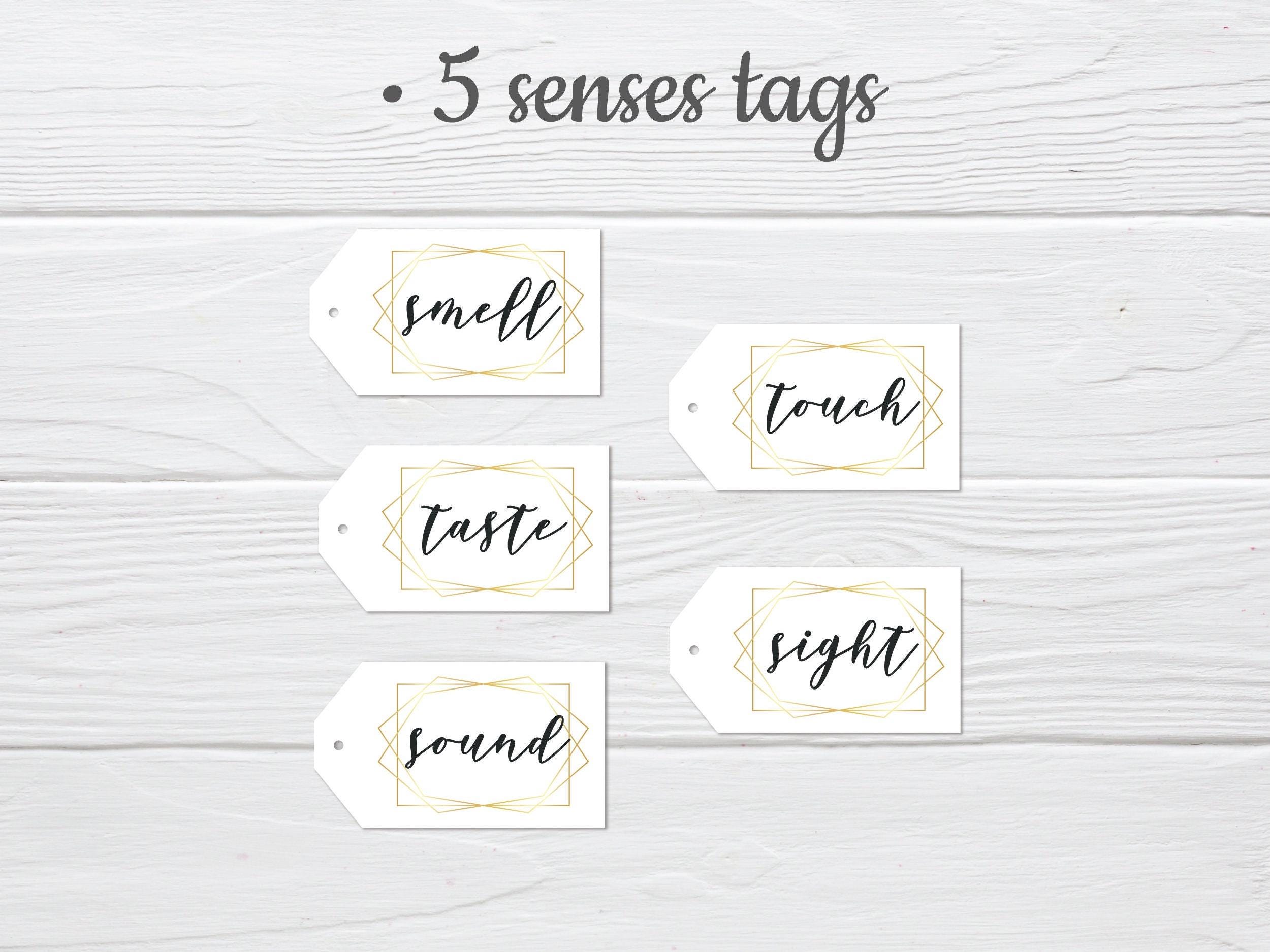 5 Senses Gift Tags: Printable Anniversary Label Set for Him or Her - Etsy