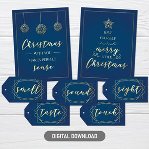 Christmas 5 Senses Gift Tags Printable Present Labels Xmas With You ...