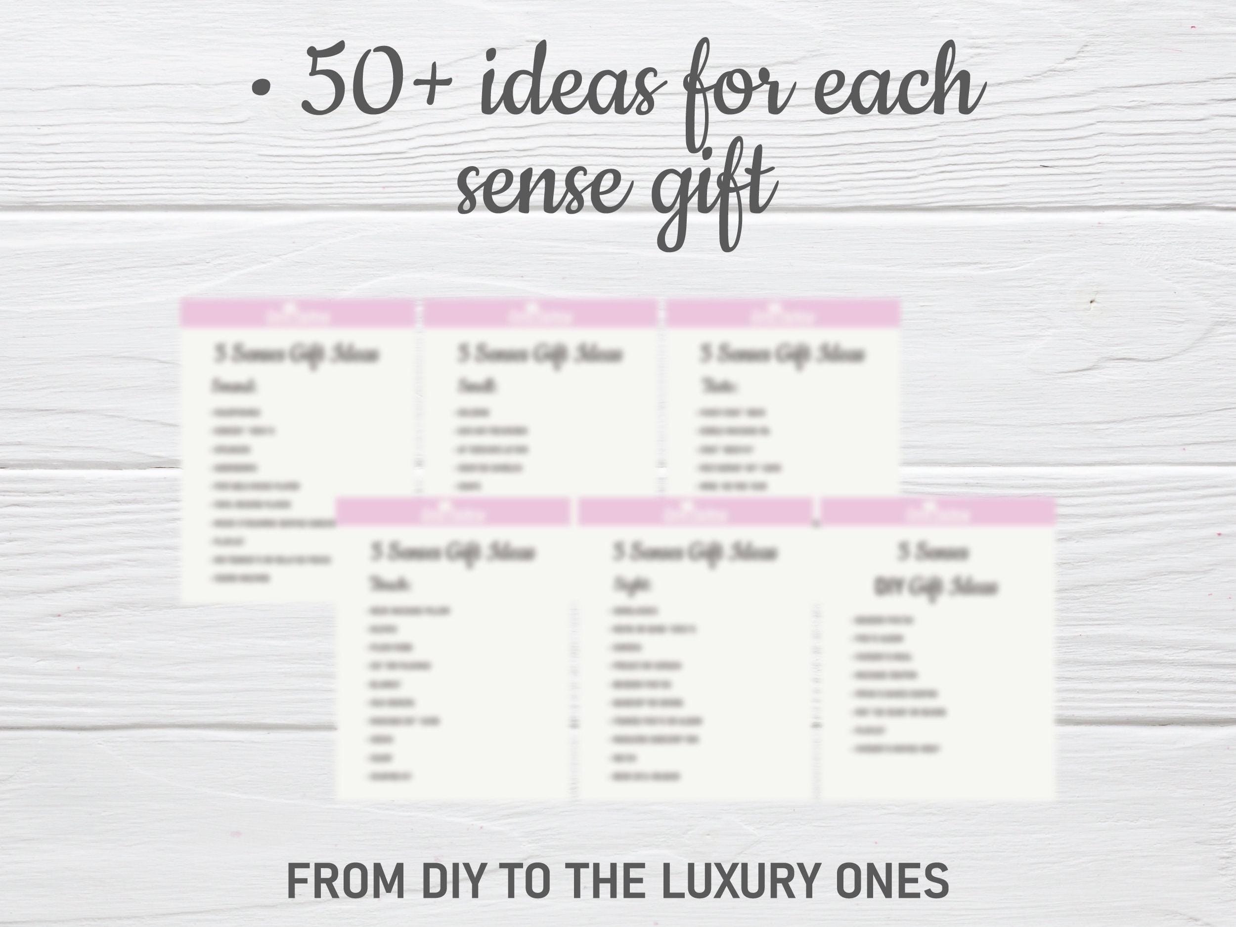 5 Senses Gift Tags for Friend: Printable Cards for Bestie - Etsy