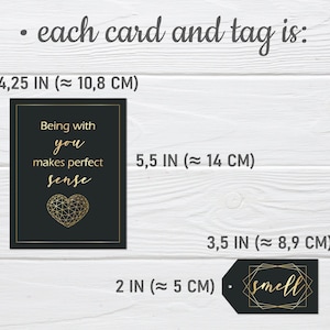 5 Senses Gift Tags – Printable Black and Gold Present Labels - Being ...