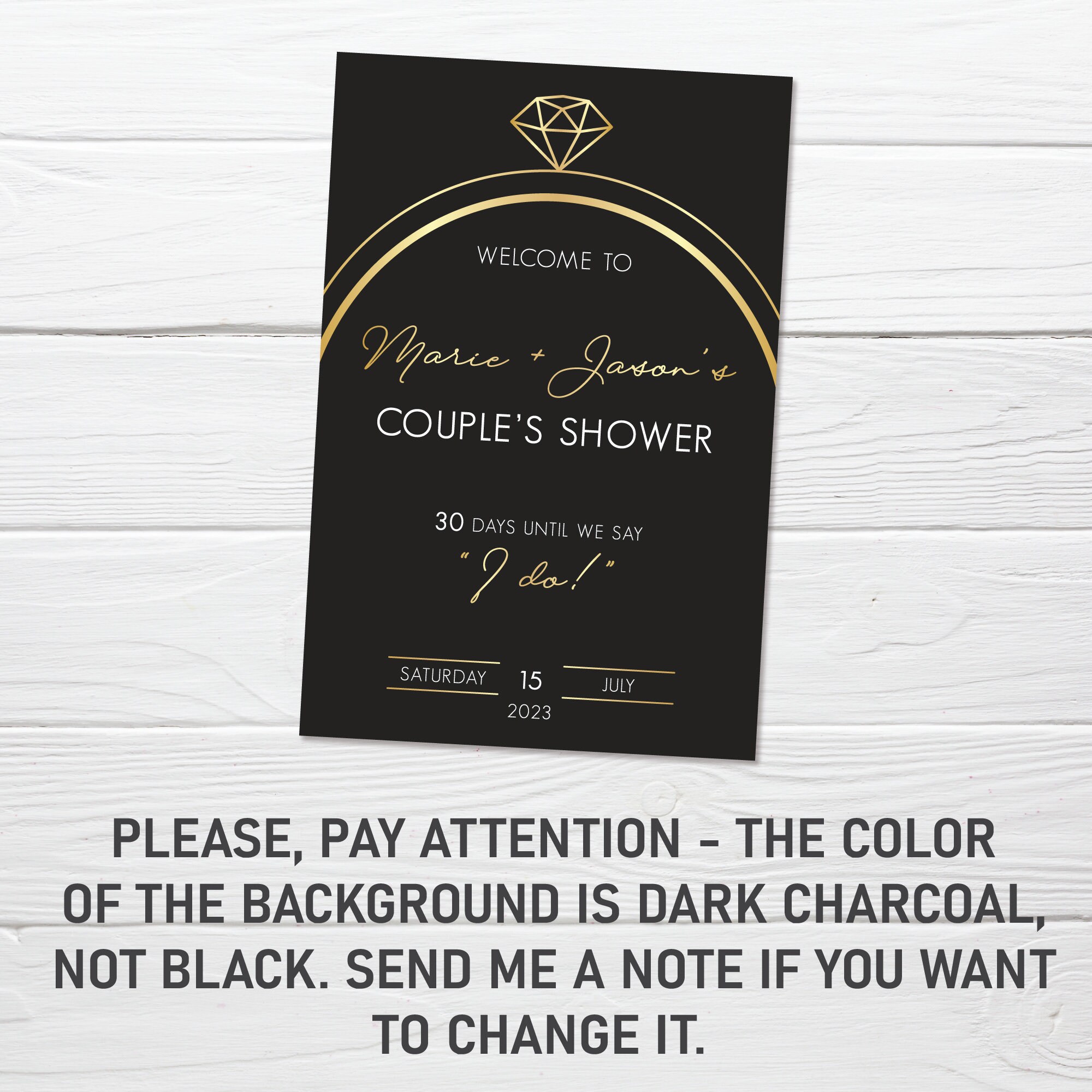 Black Couples Shower Sign Welcome Sign With Countdown Days - Etsy