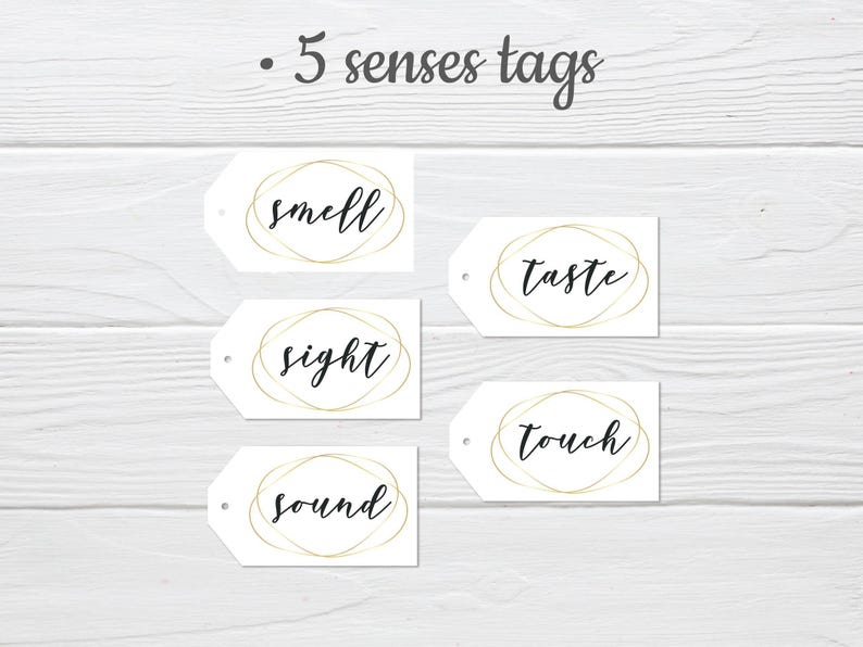 5 Senses Friend Gift Tags – Printable Senses Cards for Bestie - Five ...
