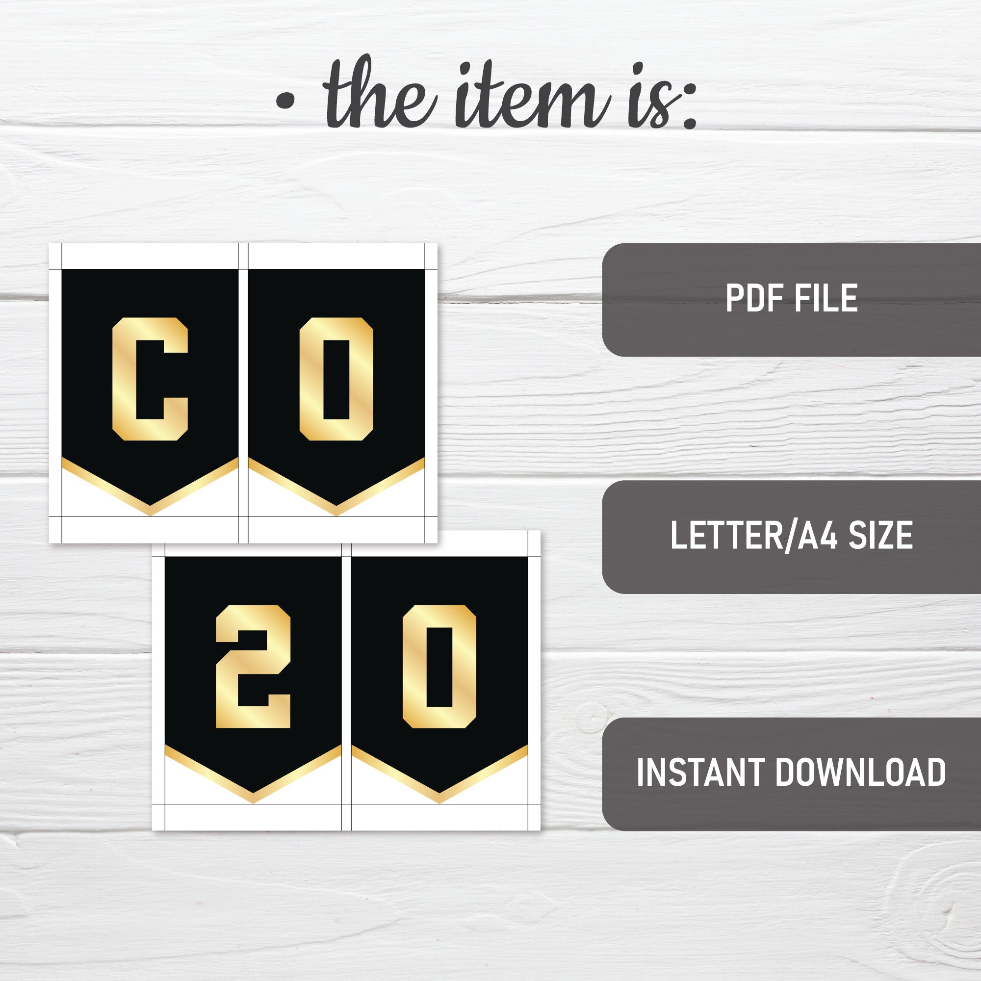 Congrats Grad Banner Printable Grad Party Decor for Boys or - Etsy