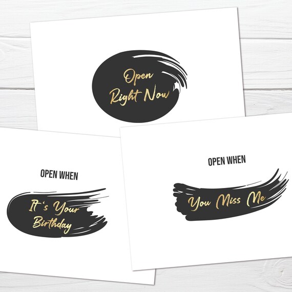 Open When Letter Labels Printable Leaving Home Gift Long - Etsy UK