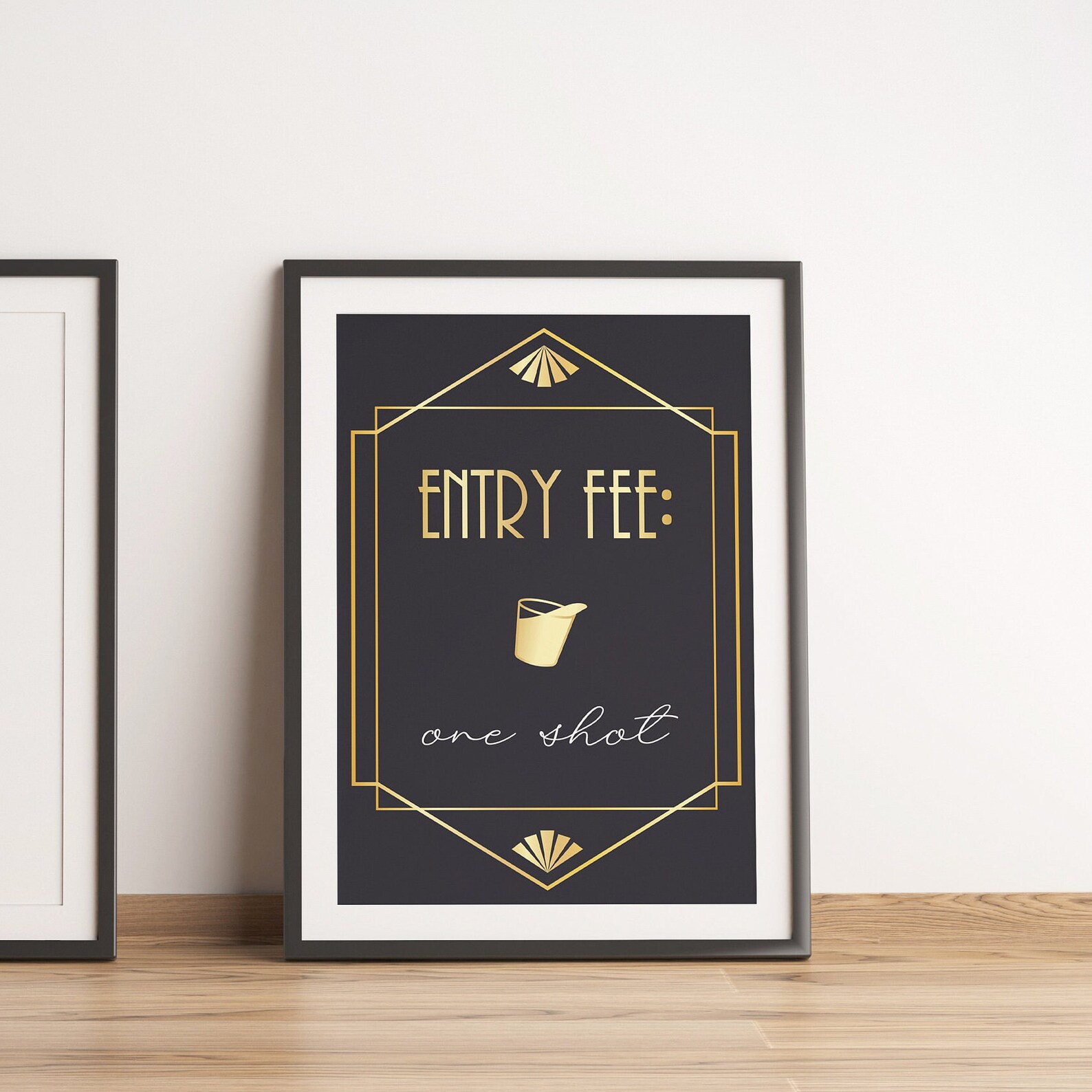 Entry Fee One Shot Sign Printable Gatsby Party Sign 20s - Etsy