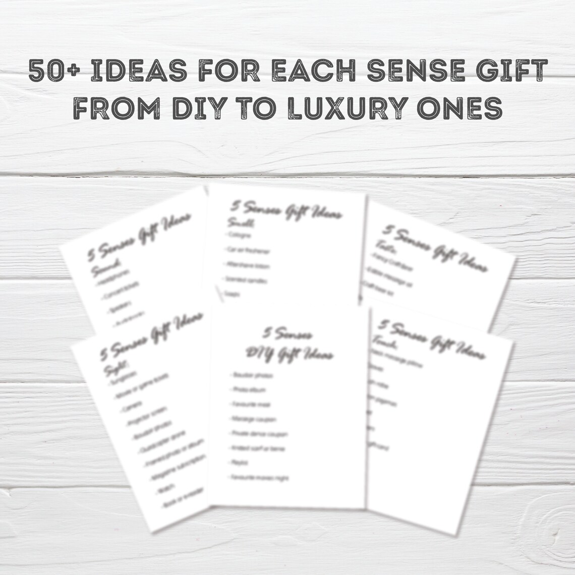 5 Senses Birthday Gift Tags Printable Black and Gold Gift - Etsy