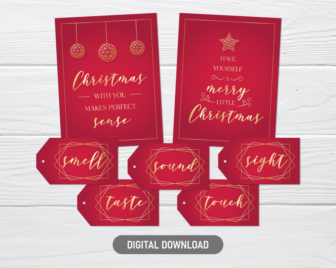 Christmas 5 Senses Gift Tags - Printable Present Labels - Xmas With You ...