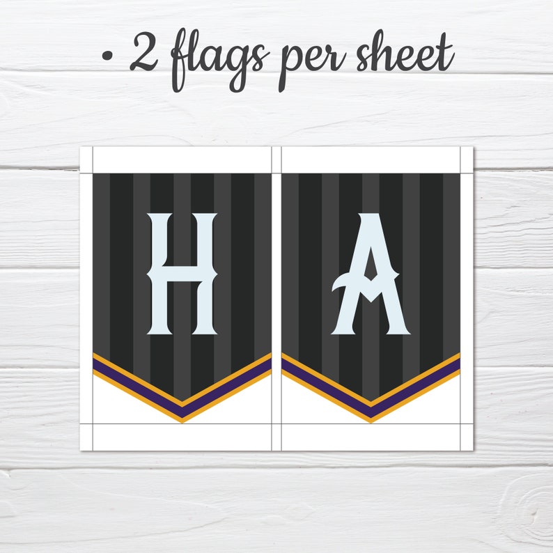 Wednesday Birthday Banner, Printable Party Decoration, Gothic Happy ...