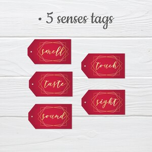 Christmas 5 Senses Gift Tags Printable Present Labels Xmas With You ...