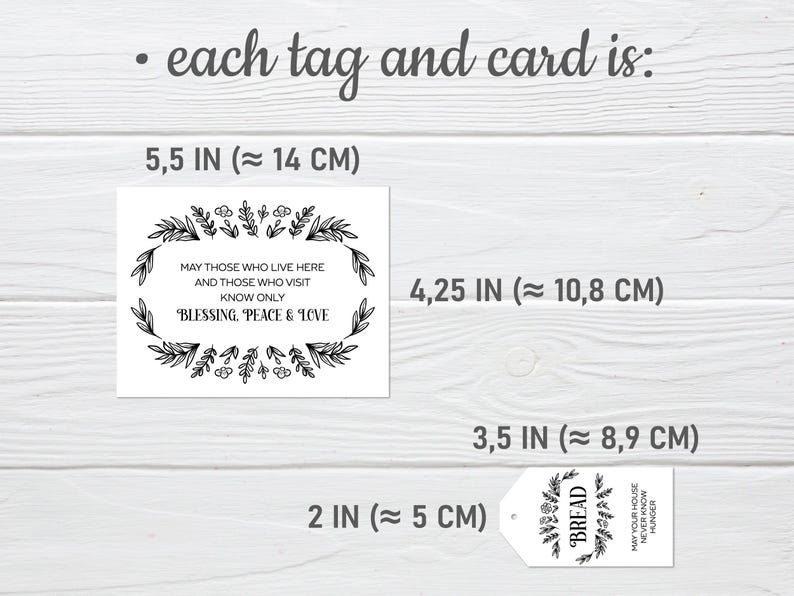 Housewarming Gift Tags | Printable Bread Salt Wine Cards | New Home ...