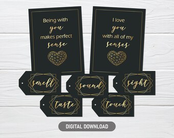 Five Senses Gift Tags, Being With You Just Makes Sense Present - Etsy UK