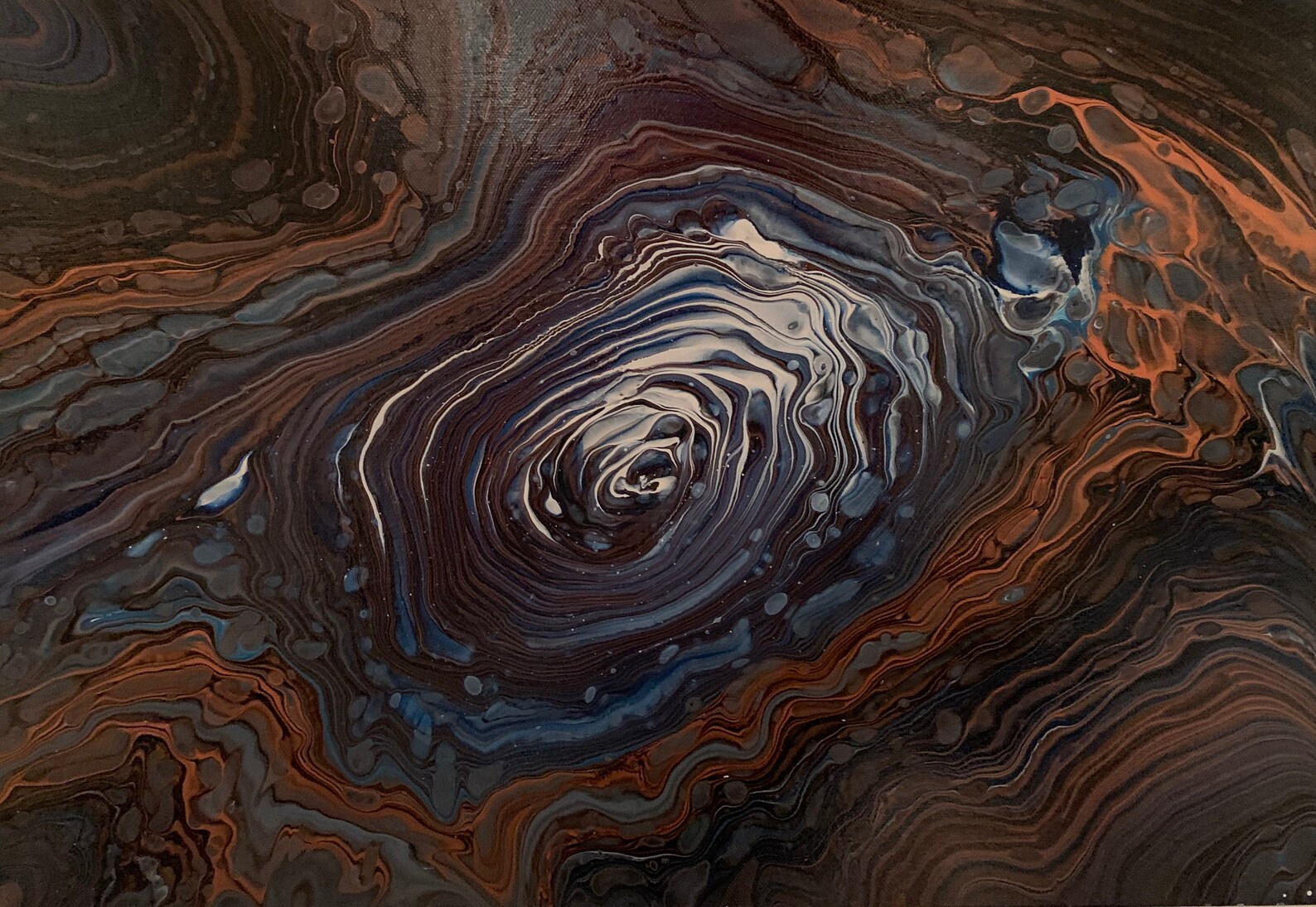 The Abyss Acrylic Pour, Canvas Painting, Wall Art - Etsy