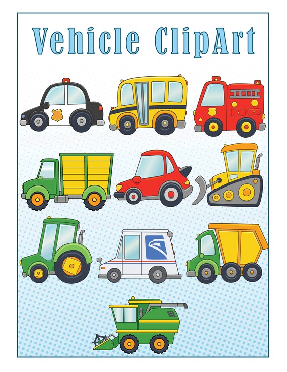 Vehicle Clipart | Etsy