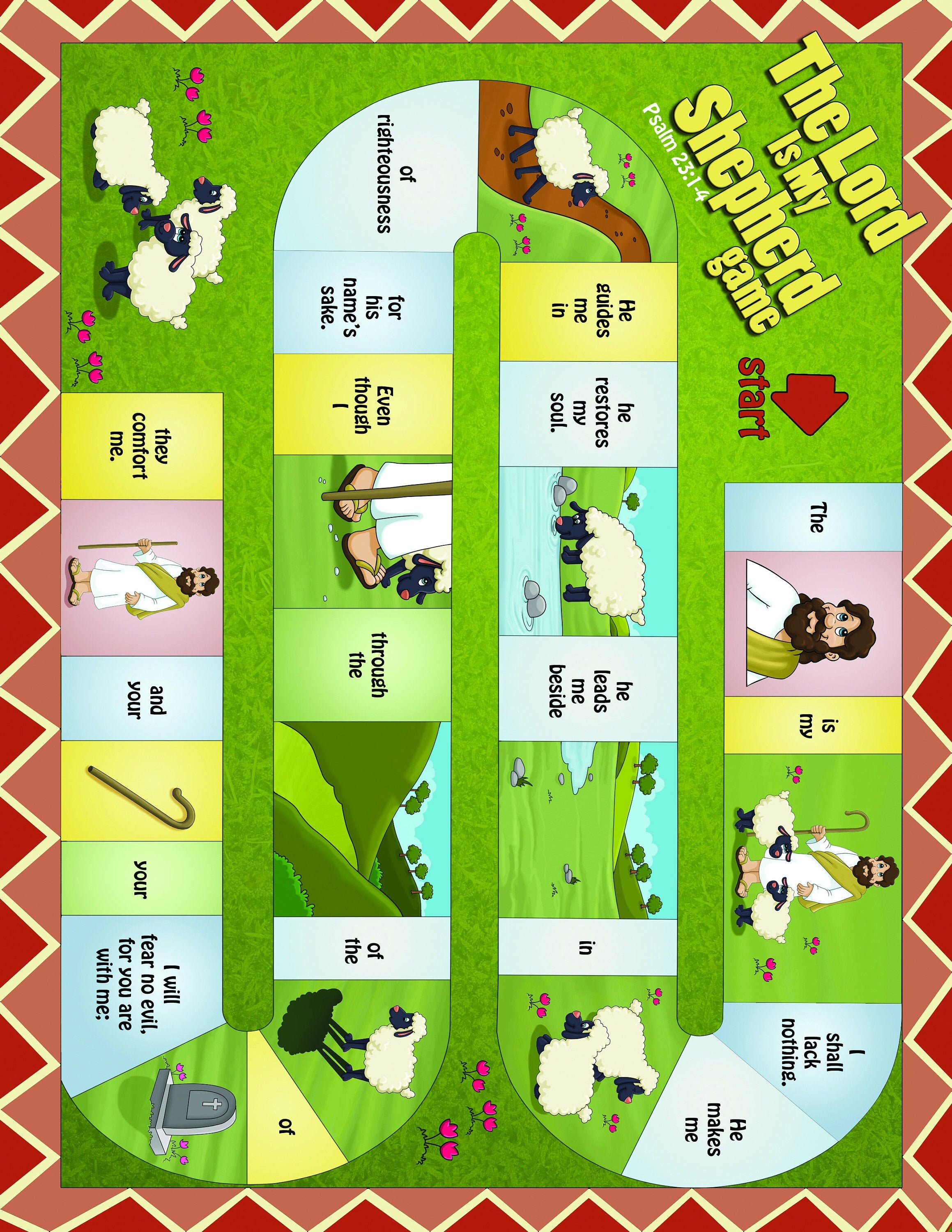 The Lord is My Shepherd Scripture Game - Etsy