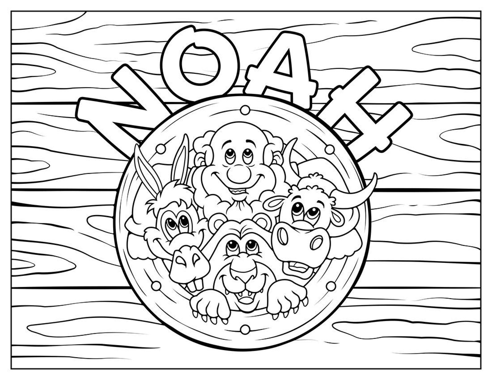 Noah Coloring Flipbook - Etsy