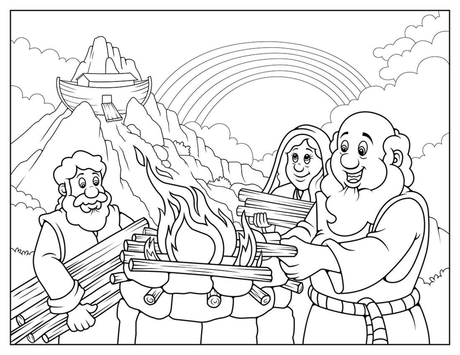 Noah Coloring Flipbook - Etsy