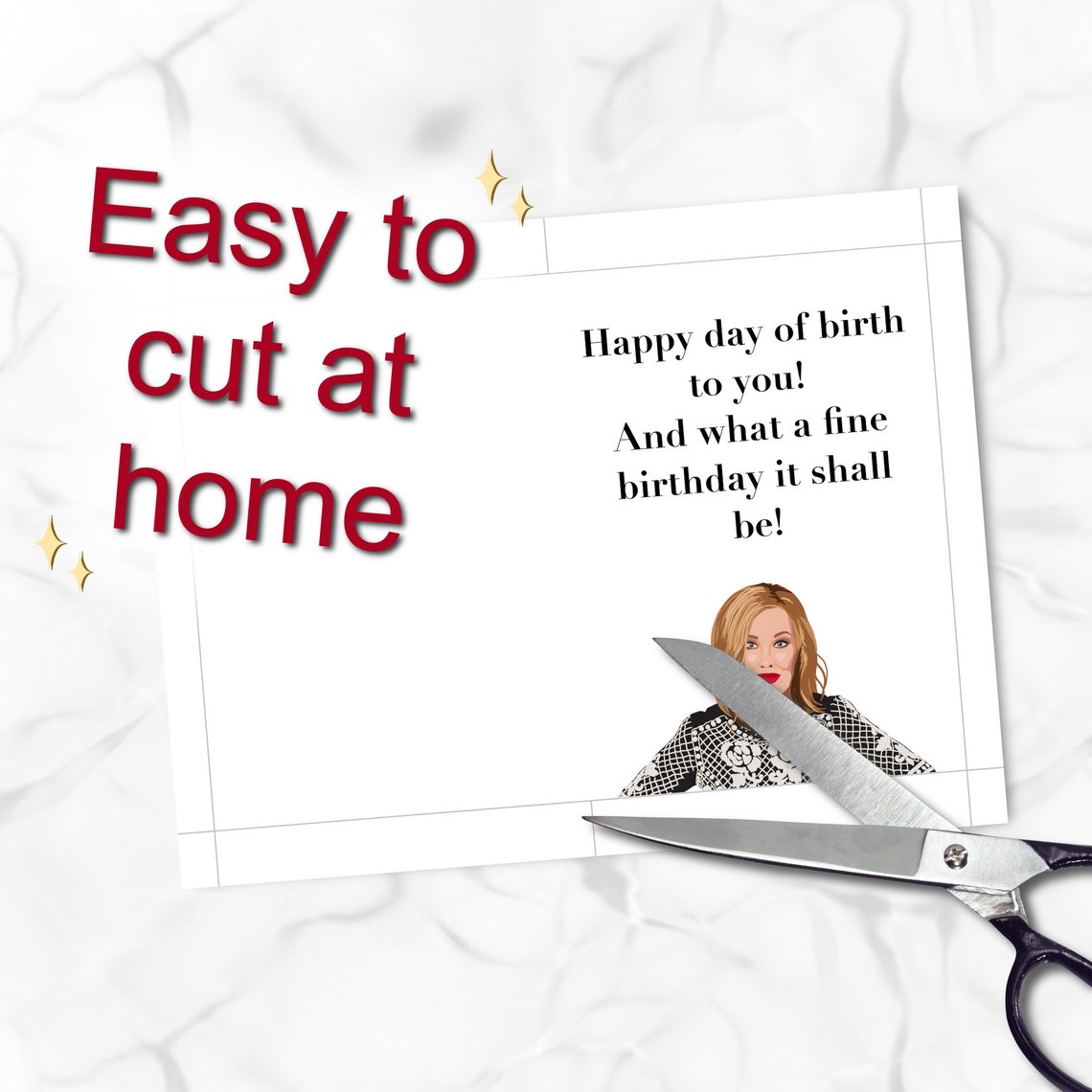 Moira Rose Birthday Card Print at Home Schitts Creek - Etsy