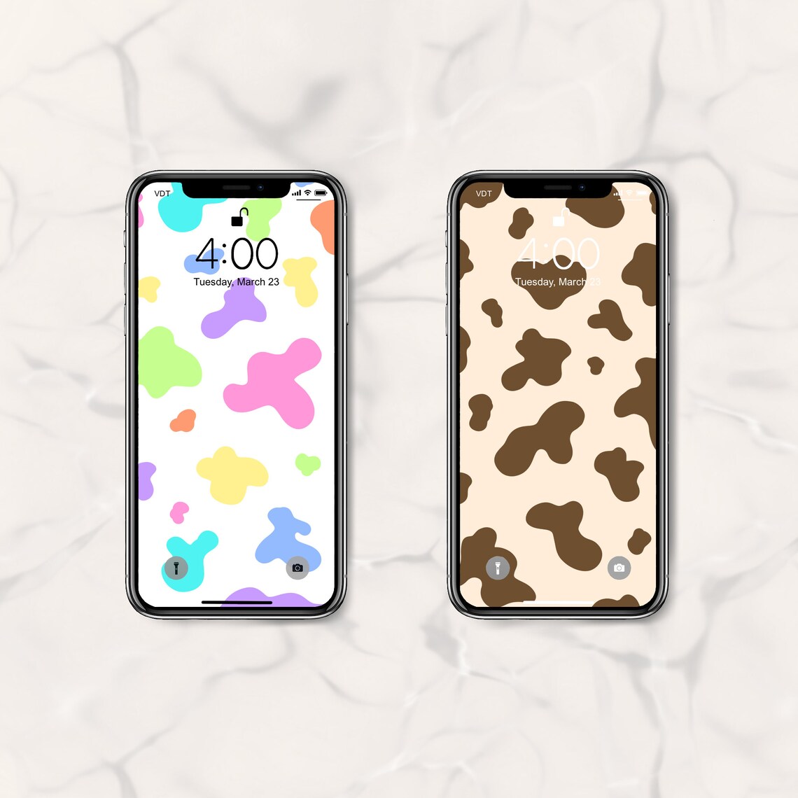 Moo Moo Colors Pack - 8 Cow Print Phone Wallpapers - Digital Download ...