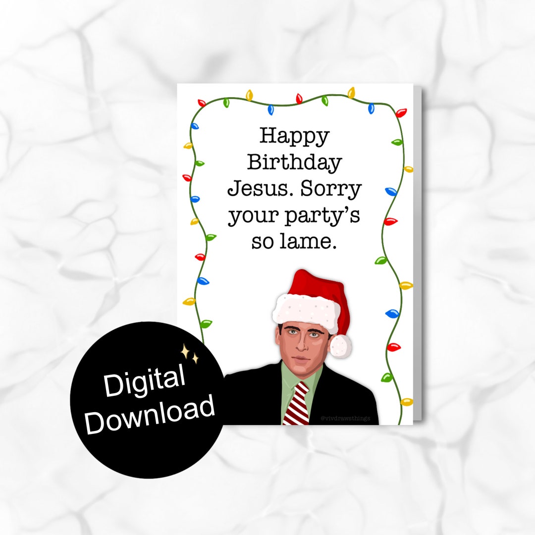 The Office Christmas Card - Print at Home - Holiday Card - Etsy