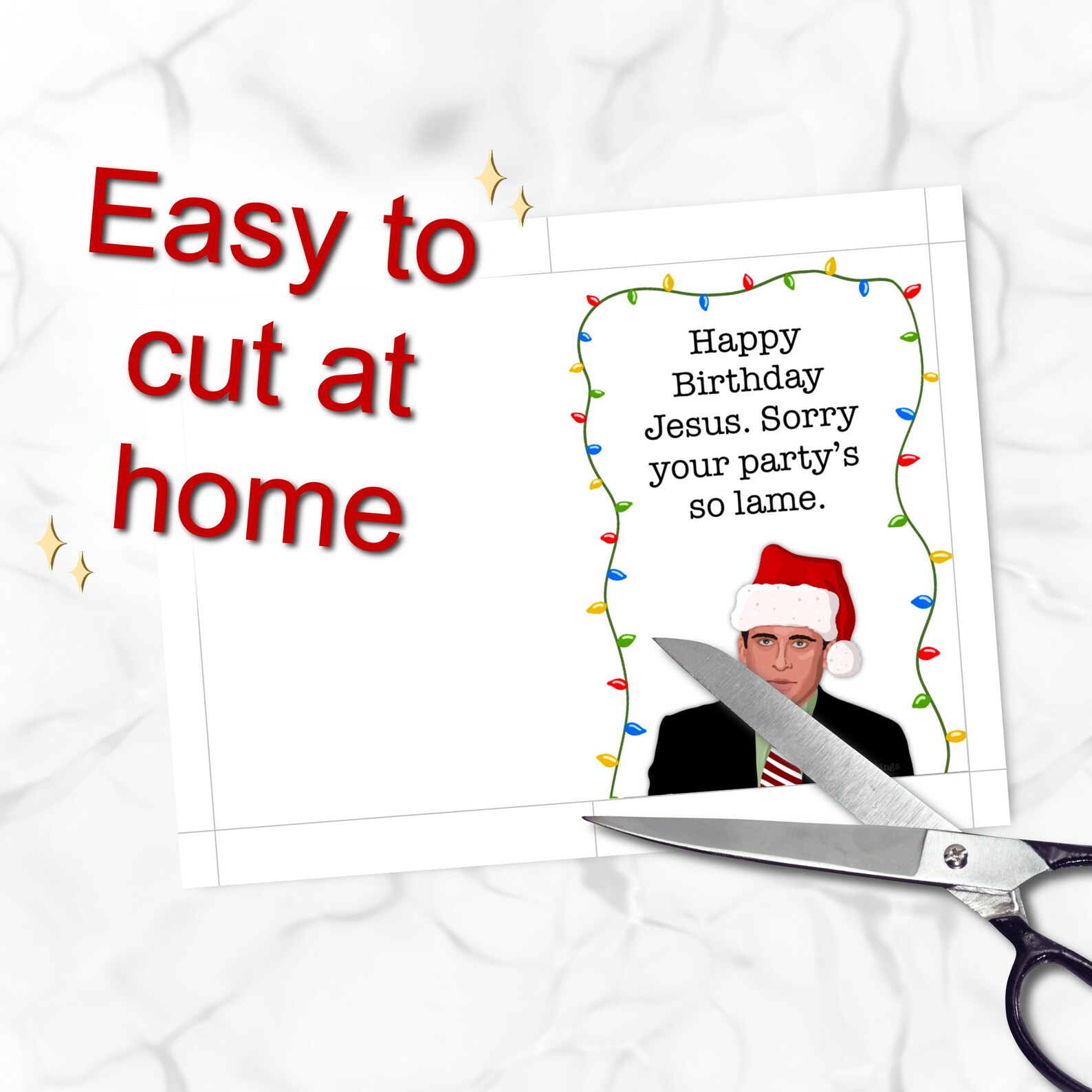 The Office Christmas Card - Print at Home - Holiday Card - Etsy